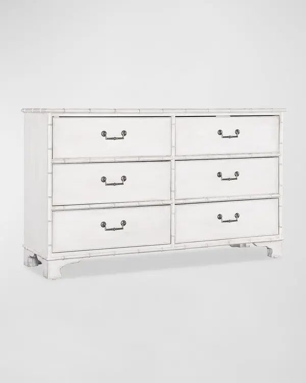 HOOKER FURNITURE Charleston White 6-drawer Dresser