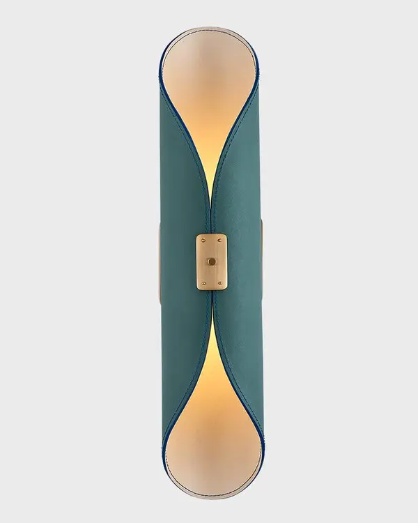ALLEGRI CRYSTAL BY KALCO LIGHTING Cape Led Wall Sconce - Satin Brass Green