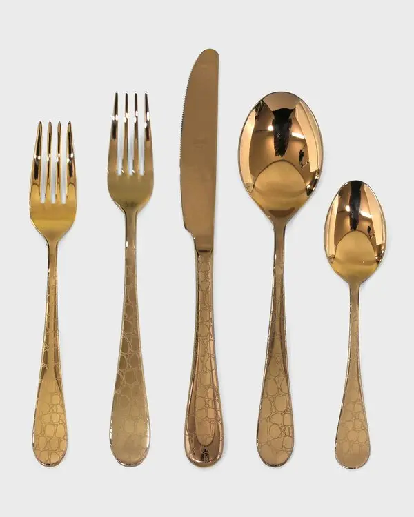 MEPRA Coccodrillo Bronzo 5-piece Flatware Set - One-color