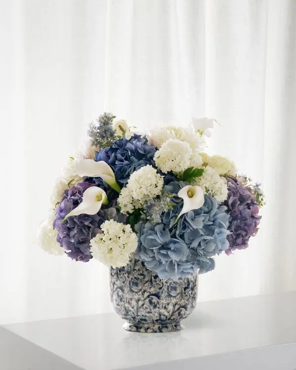 WINWARD HOME Dahlia And Calla In Cache Pot