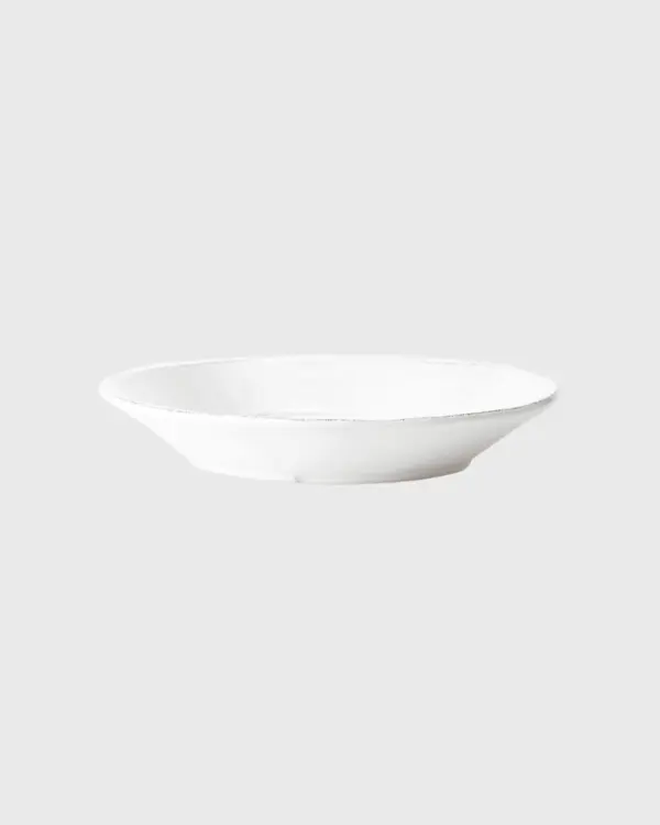 VIETRI Melamine Lastra White Shallow Bowl - Multi