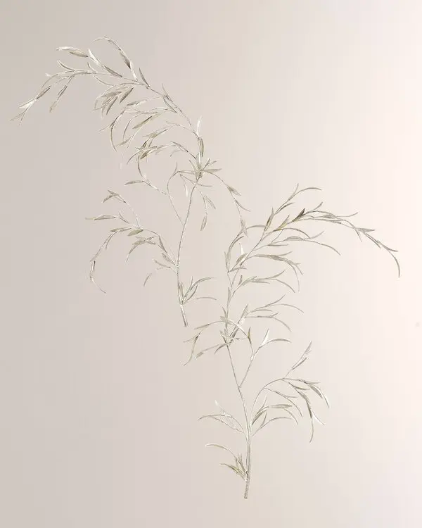 WILLIAM D SCOTT FOR GLOBAL VIEWS Weeping Willow Wall Decor, Set Of 2 - Silver Leaf