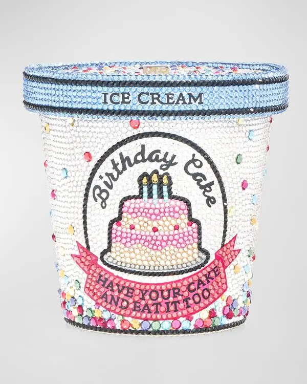 Judith Leiber Ice Cream Pint Crystal Minaudiere