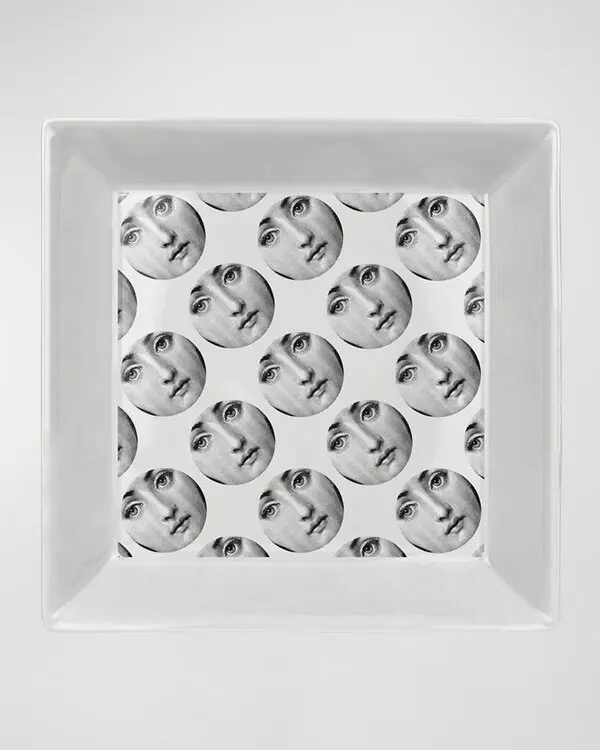 FORNASETTI Square Plate 20 X 20cm Tema E Variazioni N.197