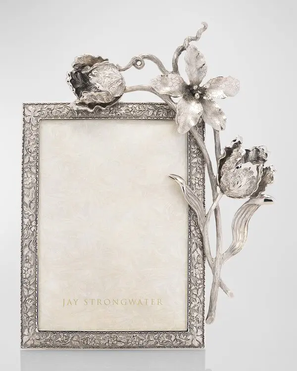 JAY STRONGWATER Tulip Frame, 5" X 7 - Silver