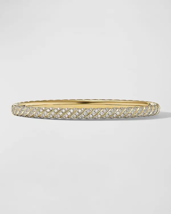 David Yurman Sculpted Cable Bracelet In 18k Gold, 4.5mm