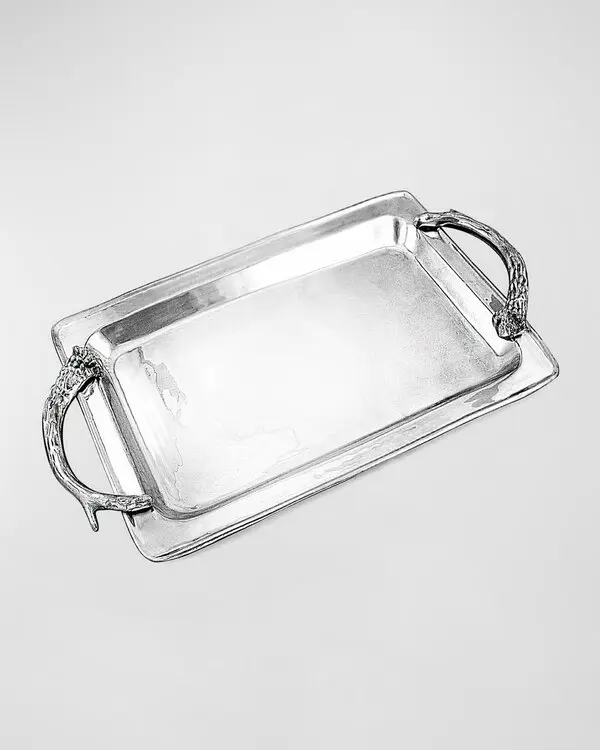 BEATRIZ BALL Western Antlers Large Rectangle Tray - Silver | Editorialist