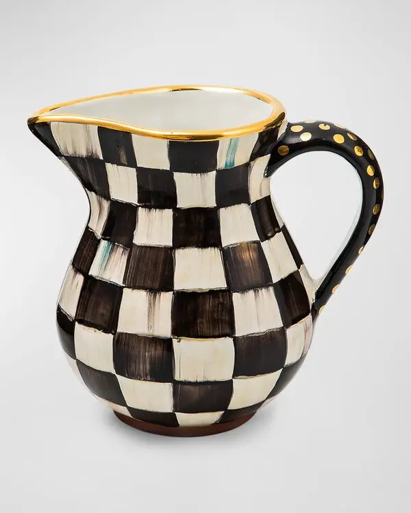 MACKENZIE-CHILDS Courtly Check Portly Pitcher, 52 Oz