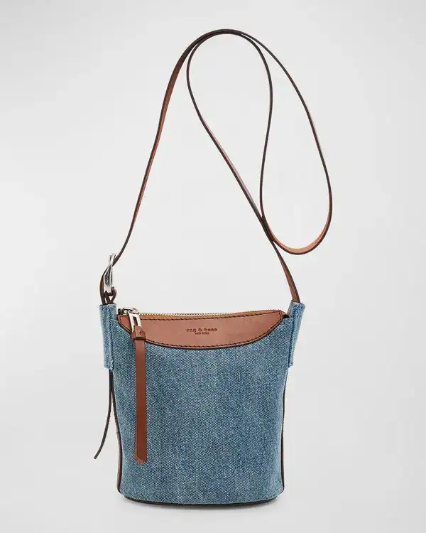 Rag Bone Belize Mini Denim Bucket Bag Dnm Editorialist