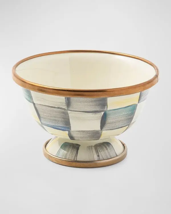 MACKENZIE-CHILDS Sterling Check Enamel Little Sugar Bowl - One-color