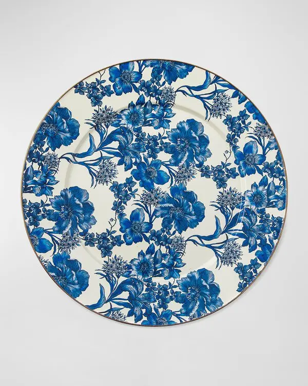 MACKENZIE-CHILDS English Garden Enamel Serving Platter Royal - One-color