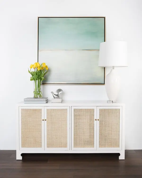 WORLDS AWAY Winnetu Four-door Cane Console