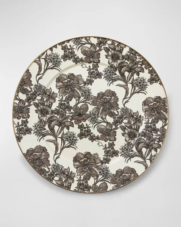 MACKENZIE-CHILDS Sterling English Garden Enamel Serving Platter - One-color