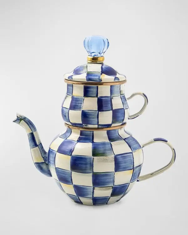 MACKENZIE-CHILDS Royal Check Enamel High Tea