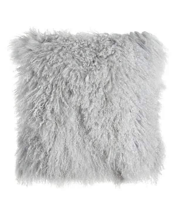 MASSOUD Fog Tibetan Lamb Pillow