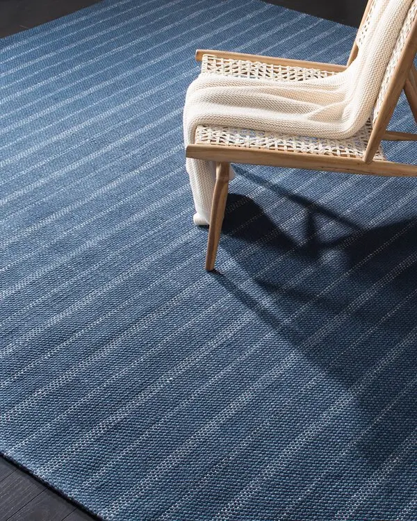 Ralph Lauren Miles Stripe Flat Weave Rug, 8' X 10 - Navy