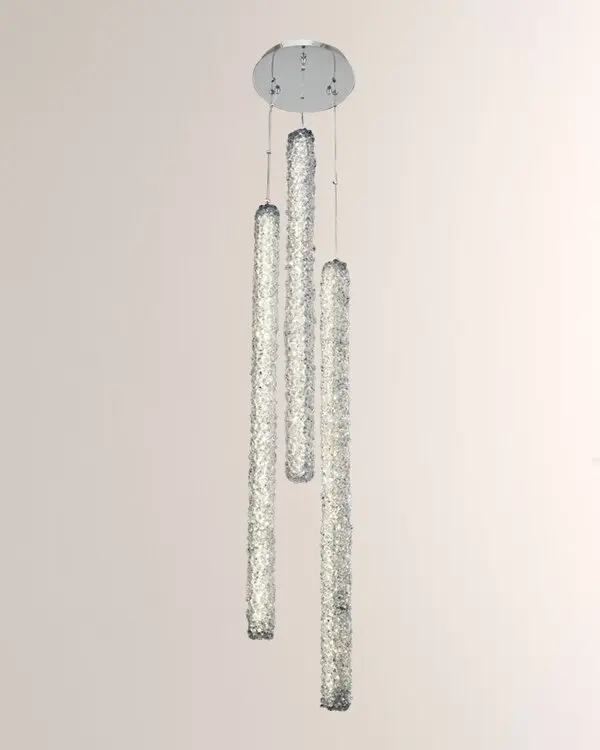 ALLEGRI CRYSTAL BY KALCO LIGHTING Lina 3-column Led Foyer Light
