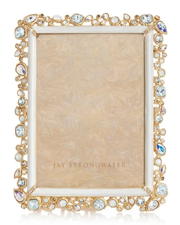 JAY STRONGWATER Bejeweled Frame, 5" X 7 - Beige