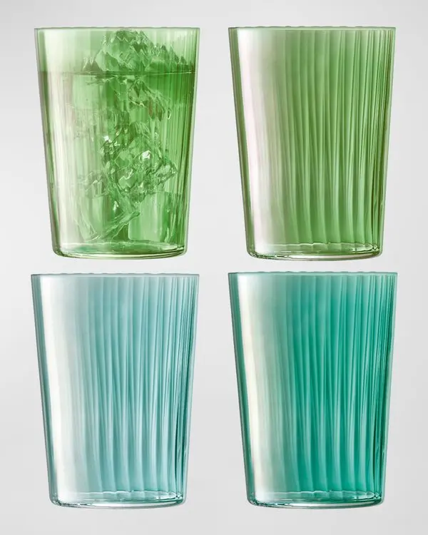 LSA Gems Tumblers, 19 Oz Set Of 4 - Green