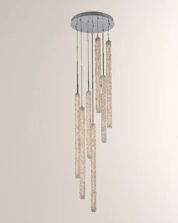 ALLEGRI CRYSTAL BY KALCO LIGHTING Lina 7 Column Led Foyer Light