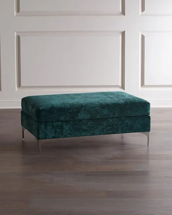 MASSOUD Galloway Velvet Ottoman