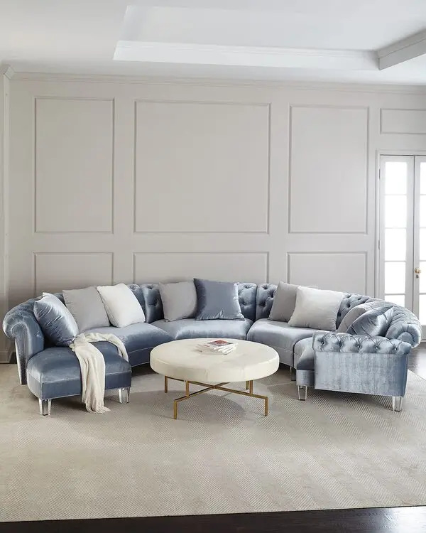 HAUTE HOUSE Varianne Curved Sectional Sofa