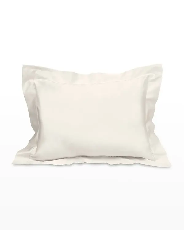SIGNORIA FIRENZE Nuvola Percale 600 Thread Count Sham - Ivory