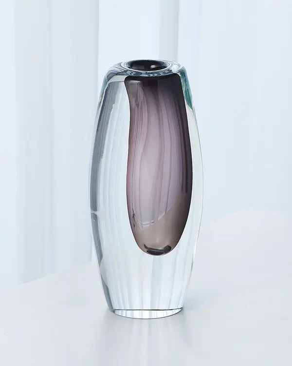 GLOBAL VIEWS Off Set Vase Gray Large