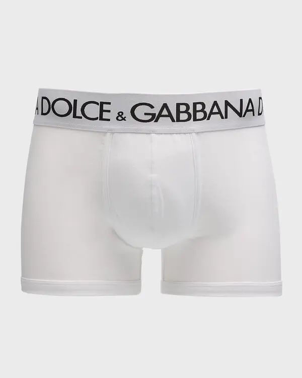 Dolce & Gabbana Cotton Waistband-logo Boxer Briefs - Opt.white ...