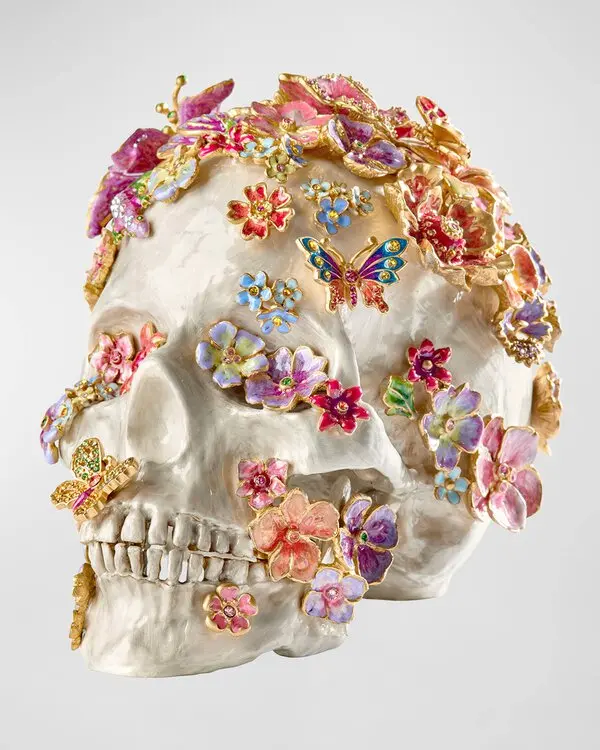 JAY STRONGWATER Skull With Flowers - One-color