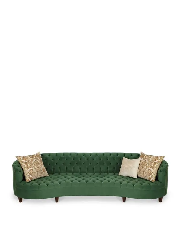 HAUTE HOUSE Vaughn Tufted Velvet Sofa 90