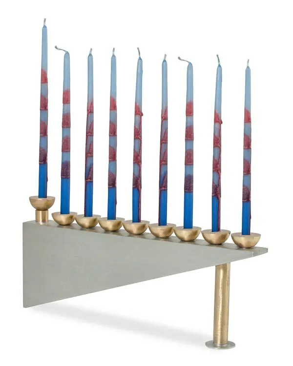 JOY STEMBER METAL ARTS STUDIO Modern Geometric Menorah