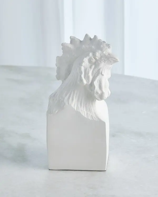 WILLIAM D SCOTT FOR GLOBAL VIEWS Rooster Head Sculpture