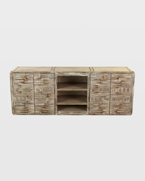 PENINSULA HOME COLLECTION Gwen Carved Entertainment Console