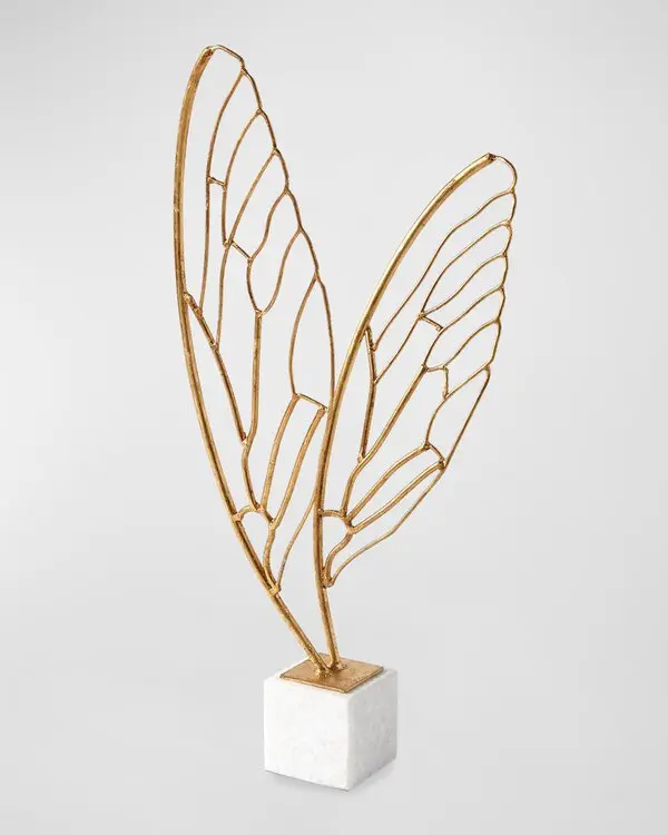 WILLIAM D SCOTT FOR GLOBAL VIEWS Butterfly Wings Sculpture - Gold Leaf