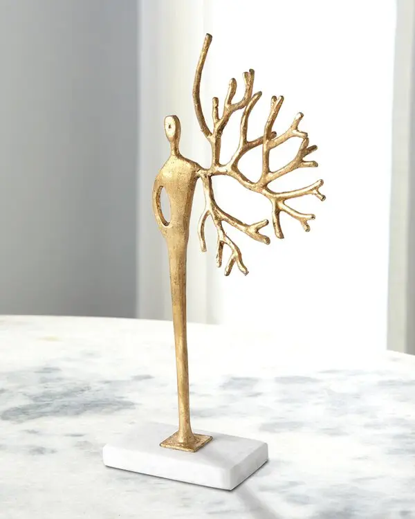 WILLIAM D SCOTT FOR GLOBAL VIEWS Branch Sculpture - Gold Leaf