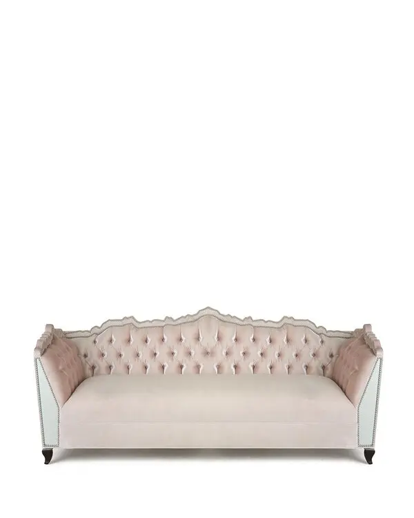 HAUTE HOUSE Santiago Mirrored Trim Sofa, 88