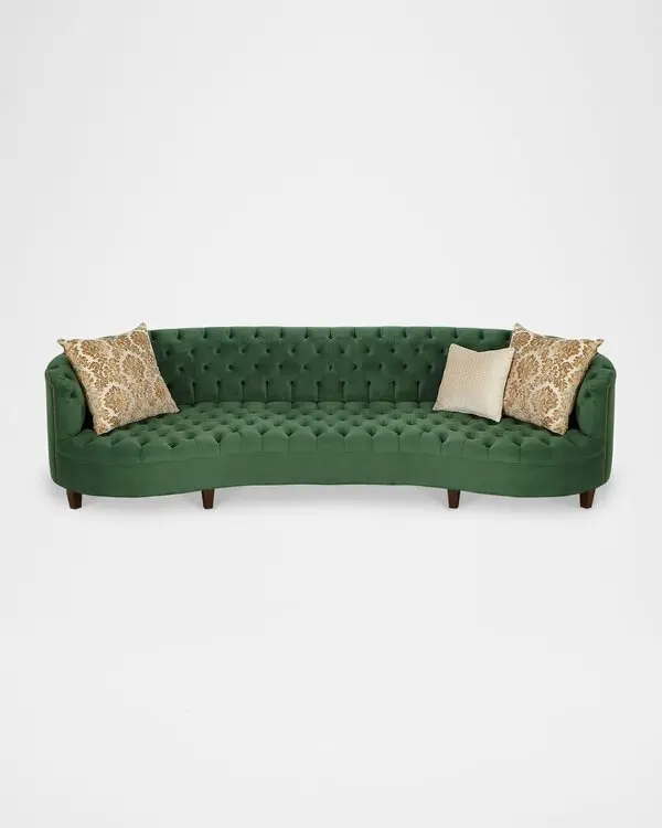 HAUTE HOUSE Vaughn Tufted Velvet Sofa