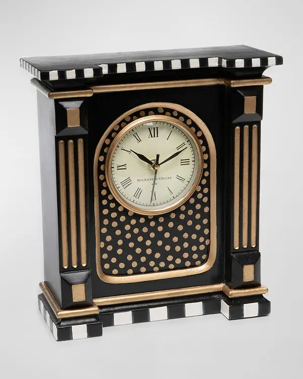 MACKENZIE-CHILDS 11" Courtly Check Mantle Clock