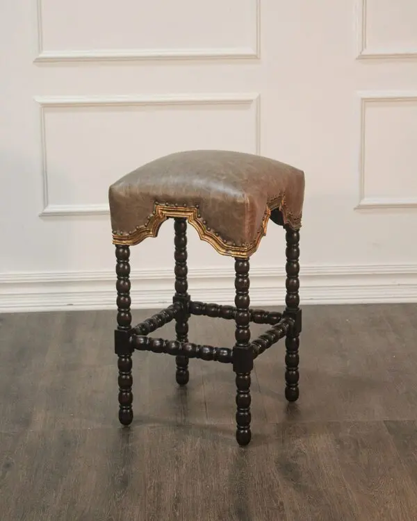 PENINSULA HOME COLLECTION San Marco Leather Counter Stool 26