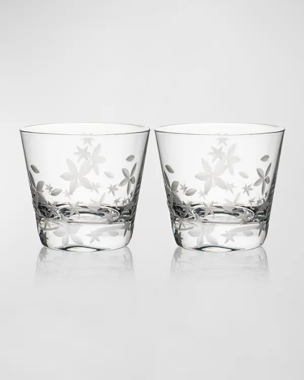 CASKATA Chatham Bloom Tumbler Glasses, Set Of 2