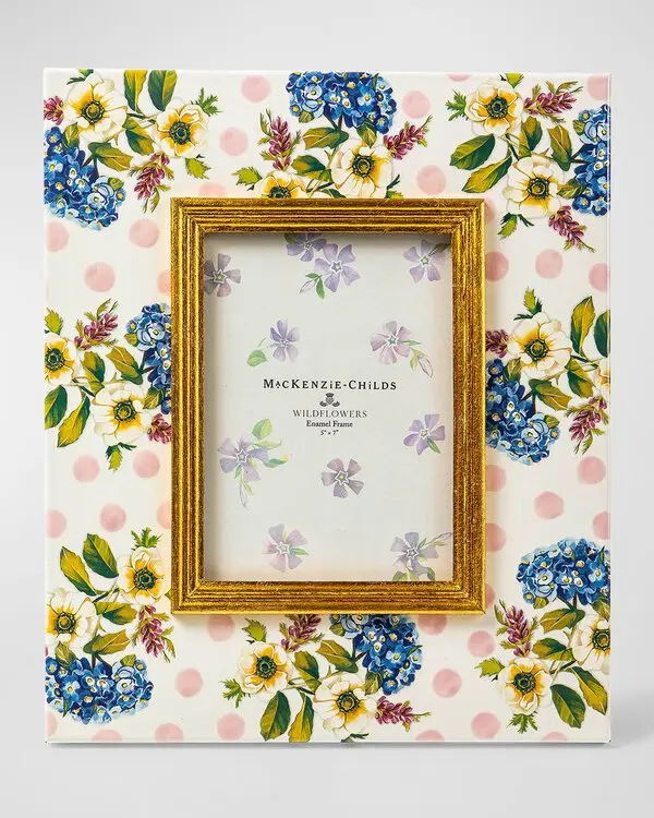 MACKENZIE-CHILDS Wildflowers Enamel Frame, 5" X 7
