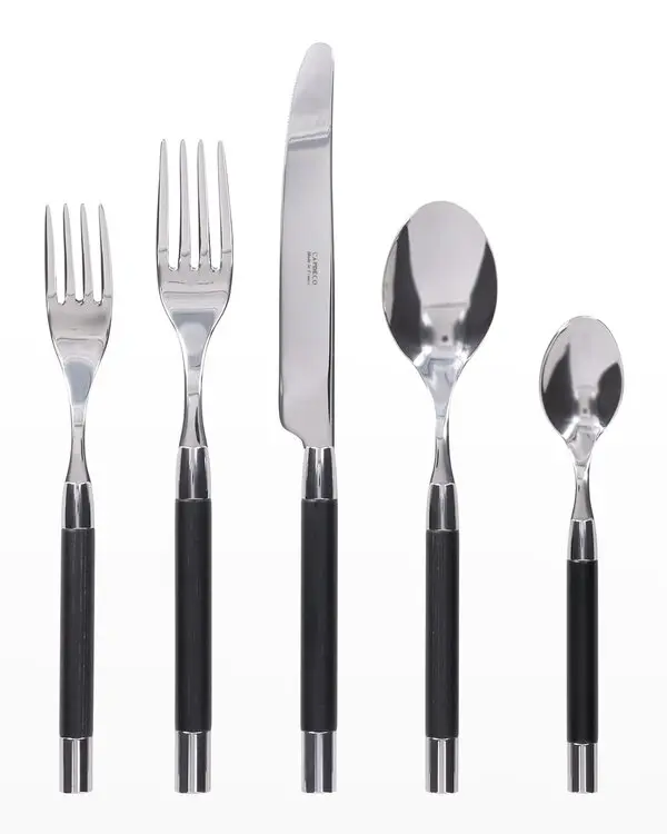 CAPDECO Conty 5-piece Place Setting, Black Wood