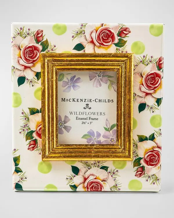 MACKENZIE-CHILDS Wildflowers Enamel Frame, 2.5" X 3