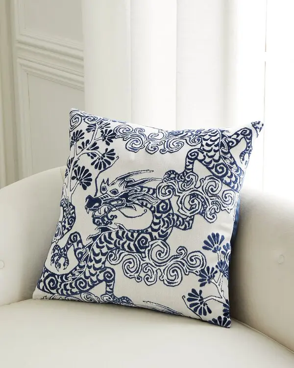 D.V. KAP Home Typhon Pillow - Blue | Editorialist
