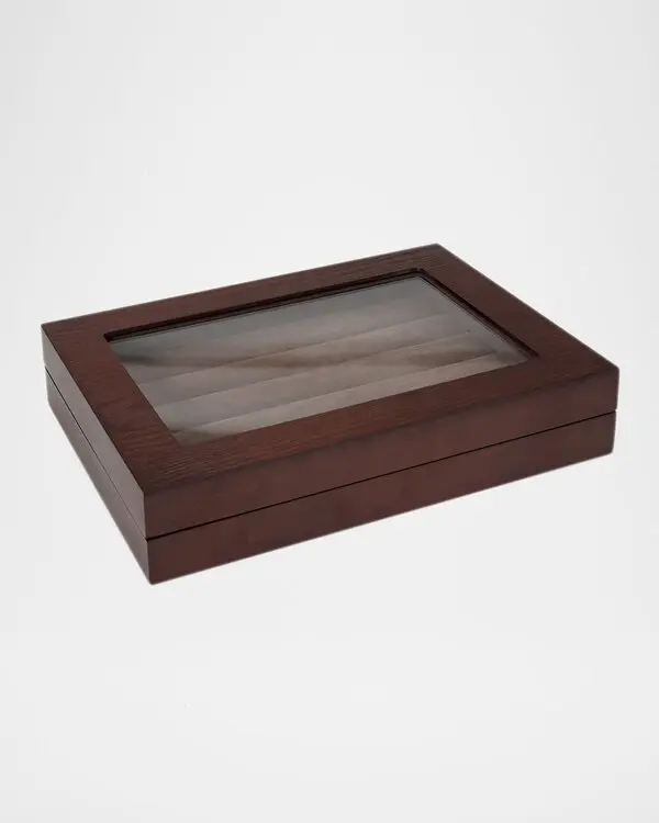 CUFFLINKS, INC. Espresso Collector's Wooden Cufflink Case, 36 Pairs