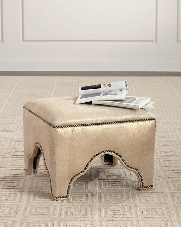 MASSOUD Stefania Leather Ottoman