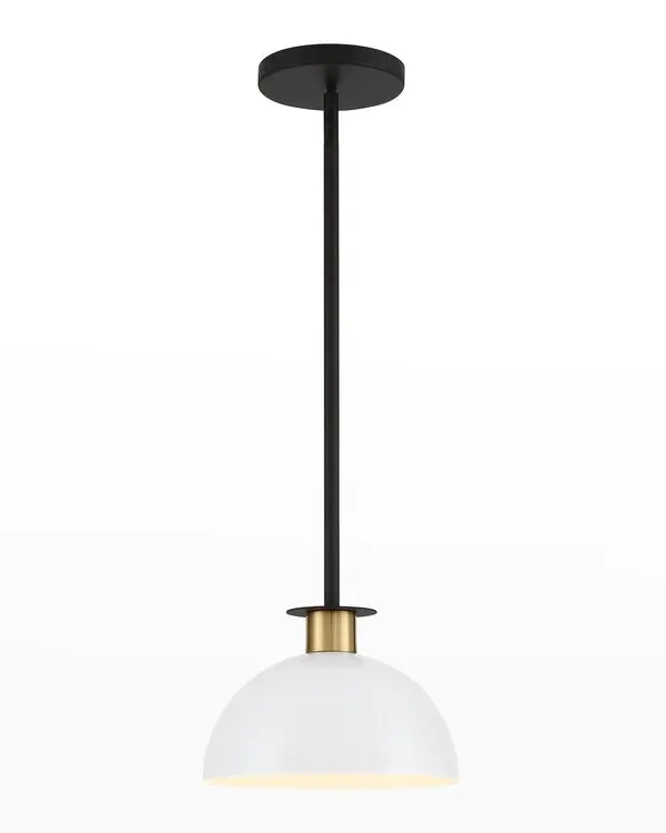 CRYSTORAMA Gigi 1-light Black And Aged Brass Mini Pendant
