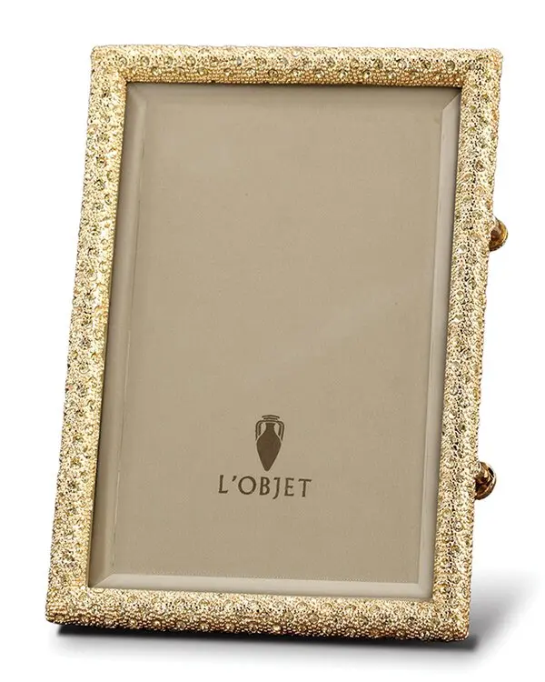 L'Objet Pave Gold 5" X 7" Picture Frame