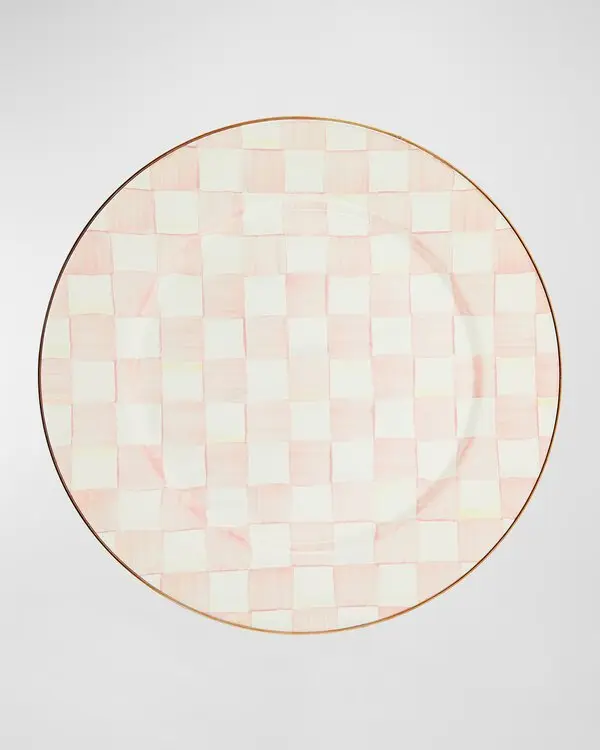 MACKENZIE-CHILDS Rosy Check Enamel Serving Platter - One-color